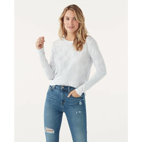 Splendid | Tops | Splendid Light Blue Cloud Wash Top Crew Neck Pullover ...
